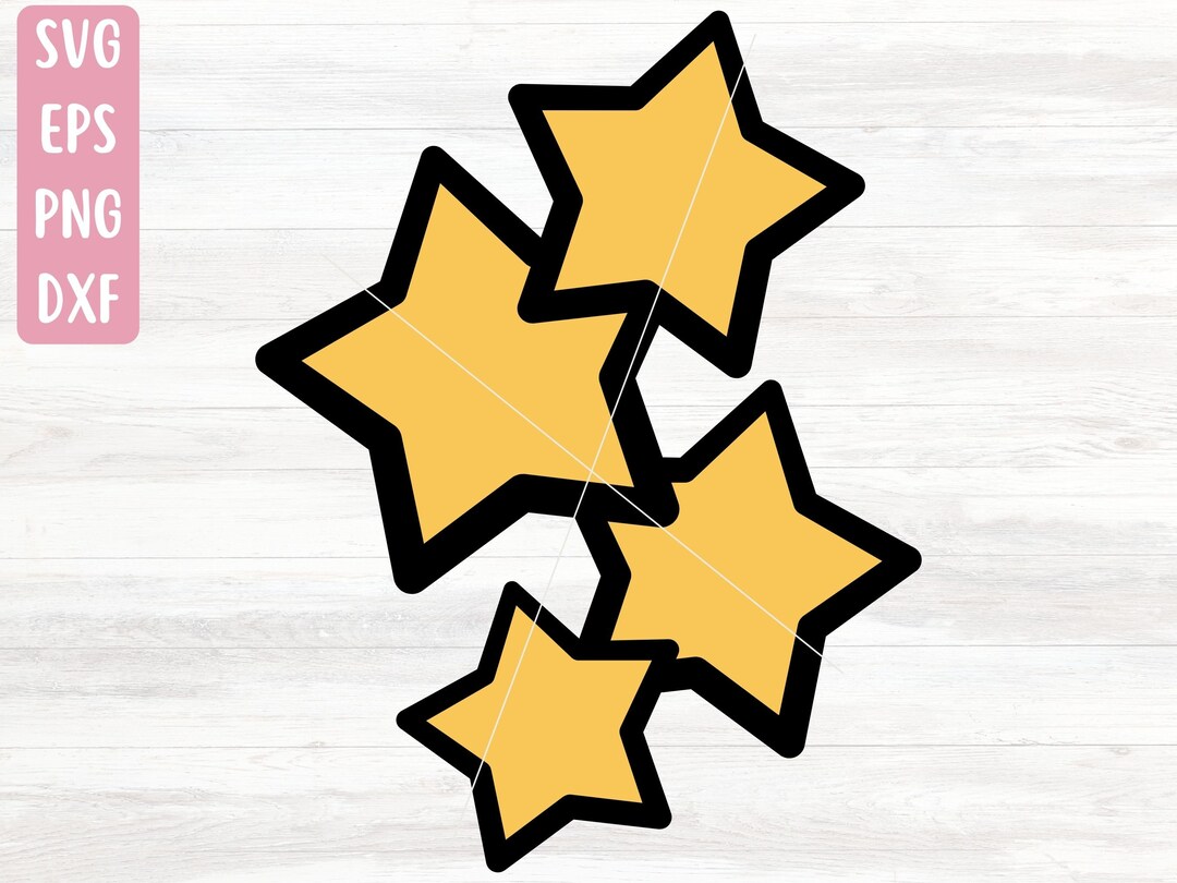 Layered Stars SVG File for Cricut, Star Cluster SVG for Vinyl, Digital ...