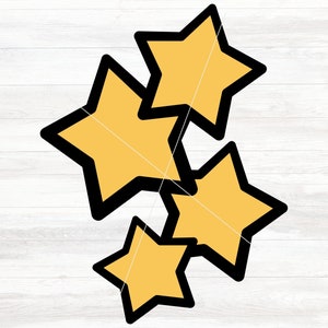 Layered Stars SVG File for Cricut, Star Cluster SVG for Vinyl, Digital ...