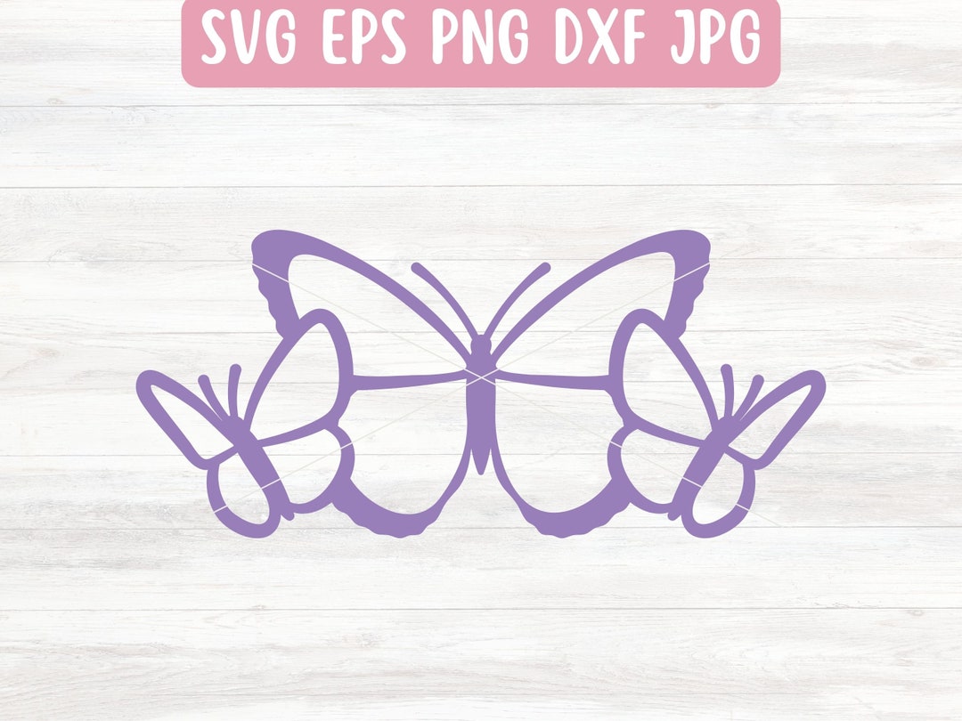 Simple Butterfly SVG File for Cricut, Butterfly Outline SVG for ...
