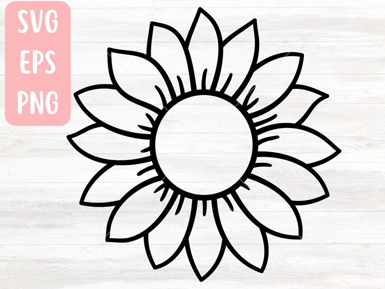 Simple Sunflower SVG File for Cricut Hand Drawn Flower Svg - Etsy Canada