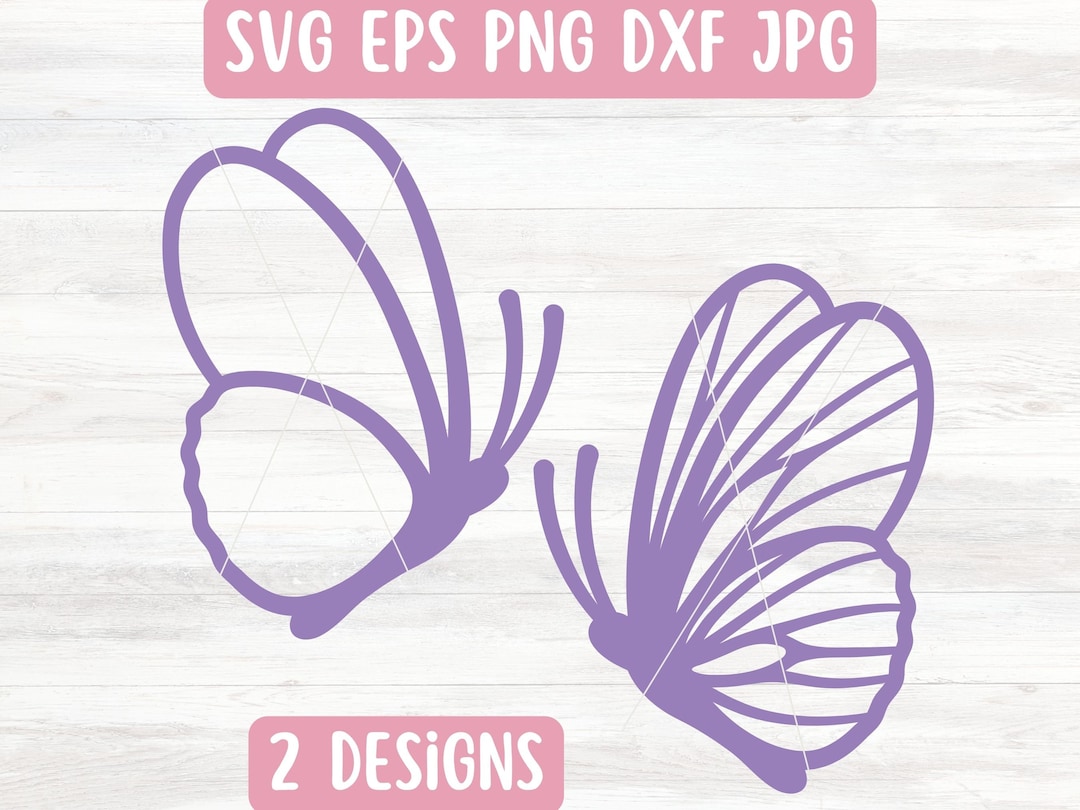 Side Butterfly SVG File for Cricut, Butterfly Outline SVG for ...