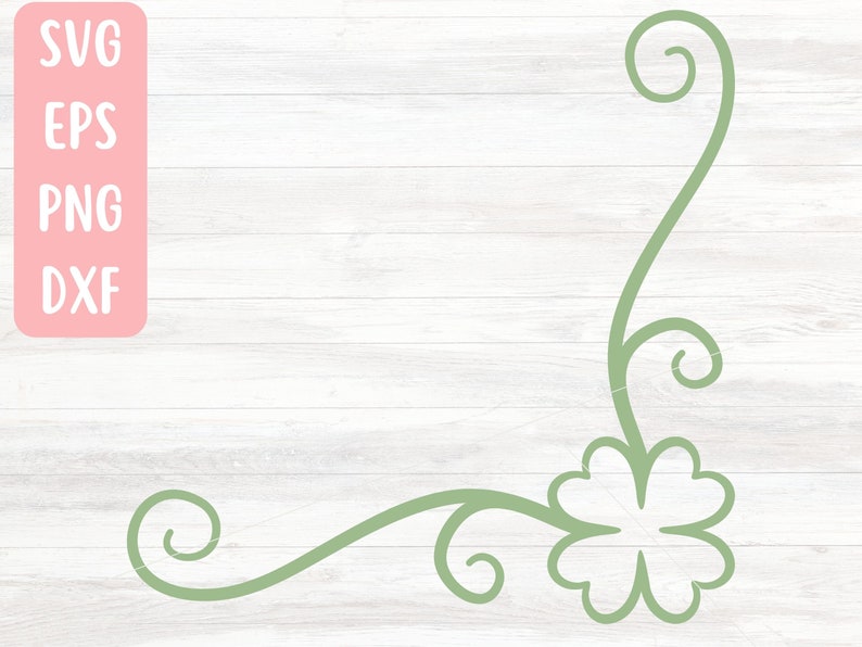 Shamrock Border SVG File for Cricut Corner SVG Clover Border - Etsy