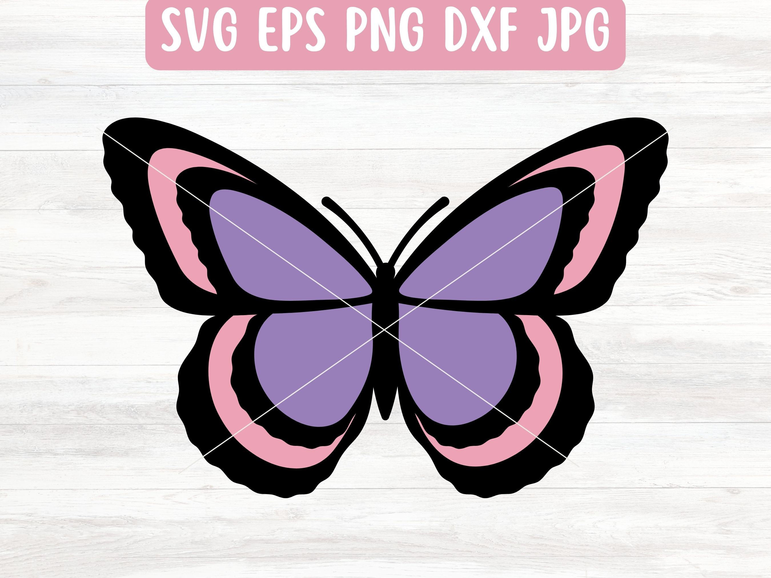 Simple Butterfly SVG File for Cricut, Layered Butterfly SVG for ...