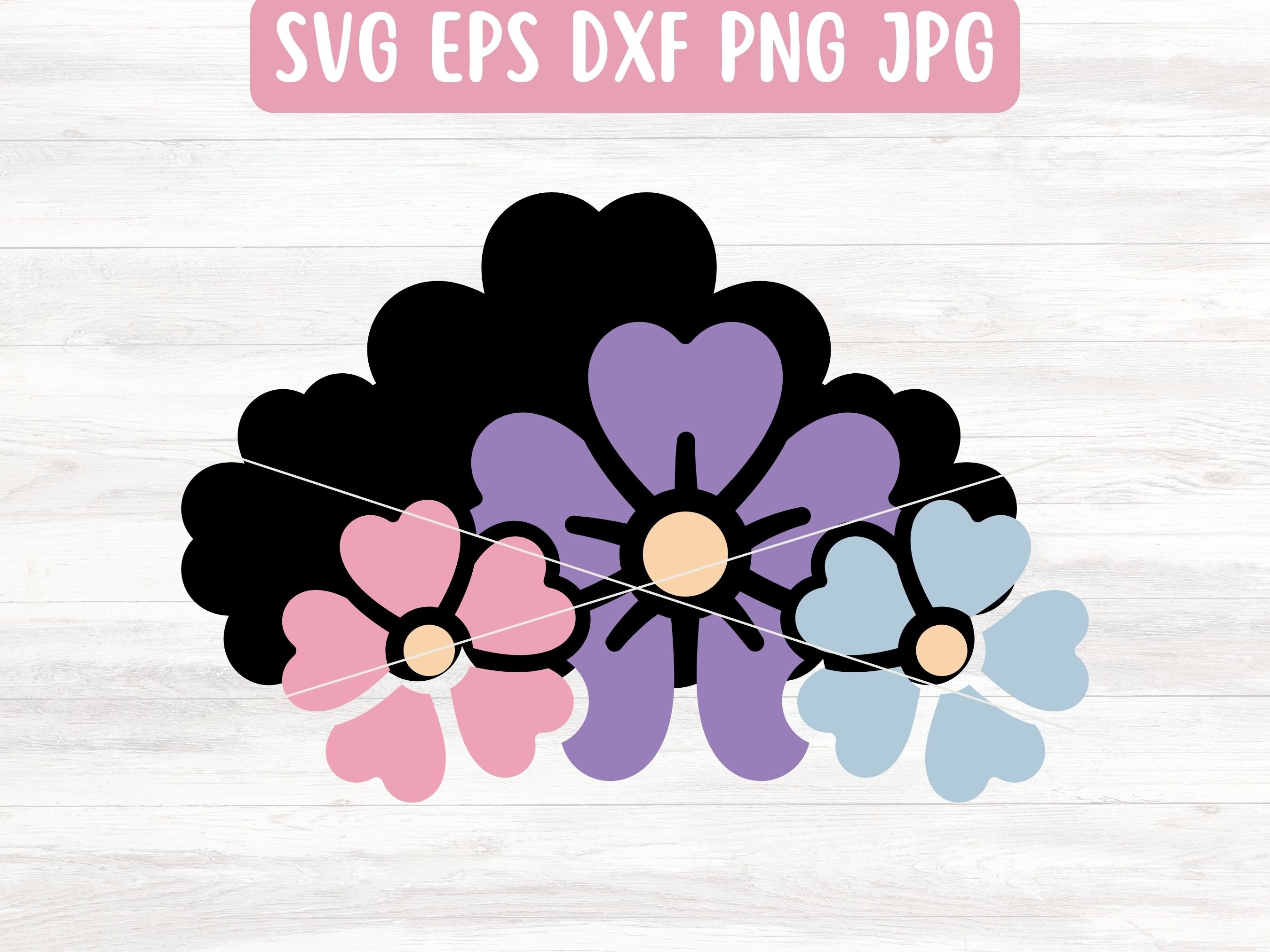Simple Flower SVG File for Cricut, Layered Flower SVG for Silhouette ...