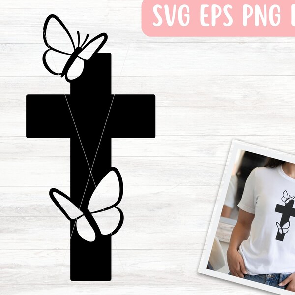 Butterfly Cross Svg - Etsy