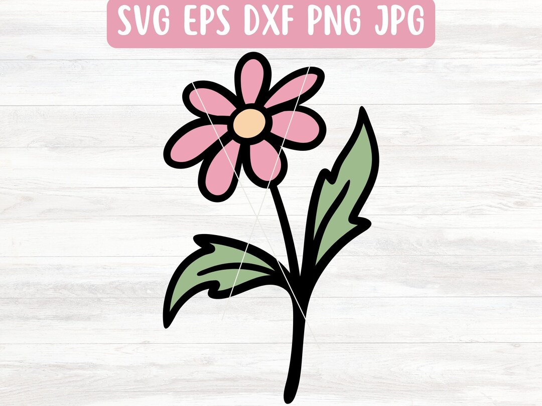 Simple Flower SVG File for Cricut, Layered Flower SVG for Silhouette ...