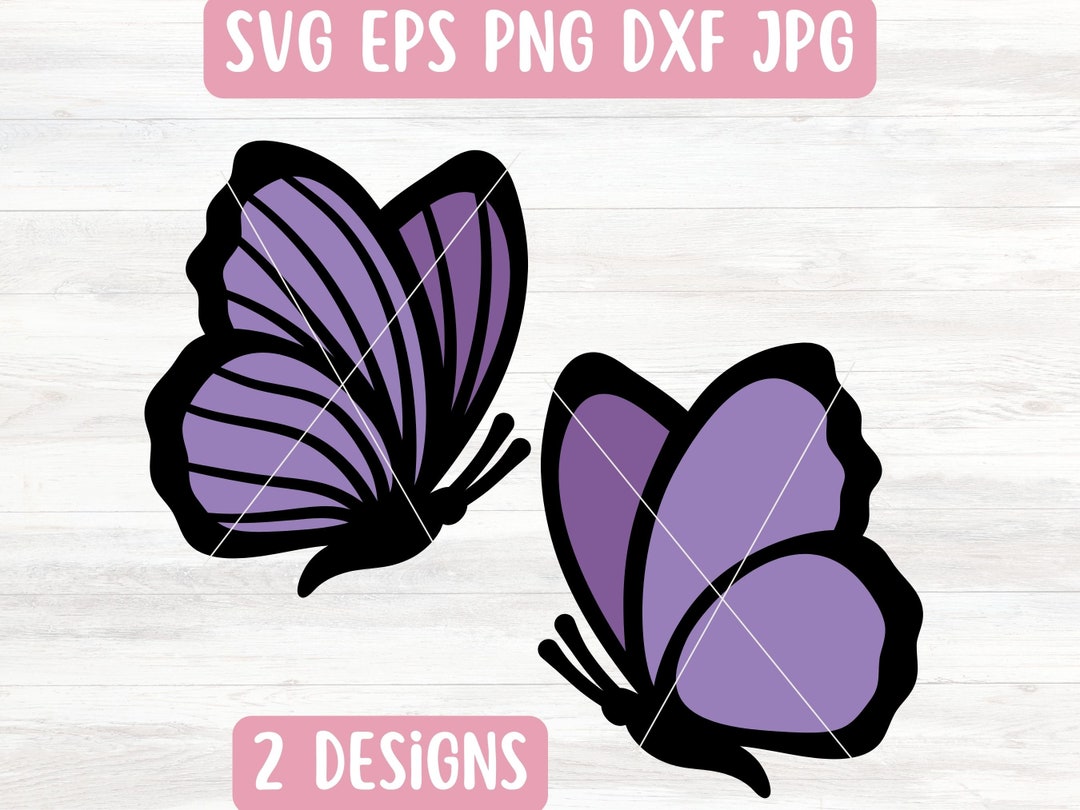 Side Butterfly SVG File for Cricut, Layered Butterfly SVG for ...