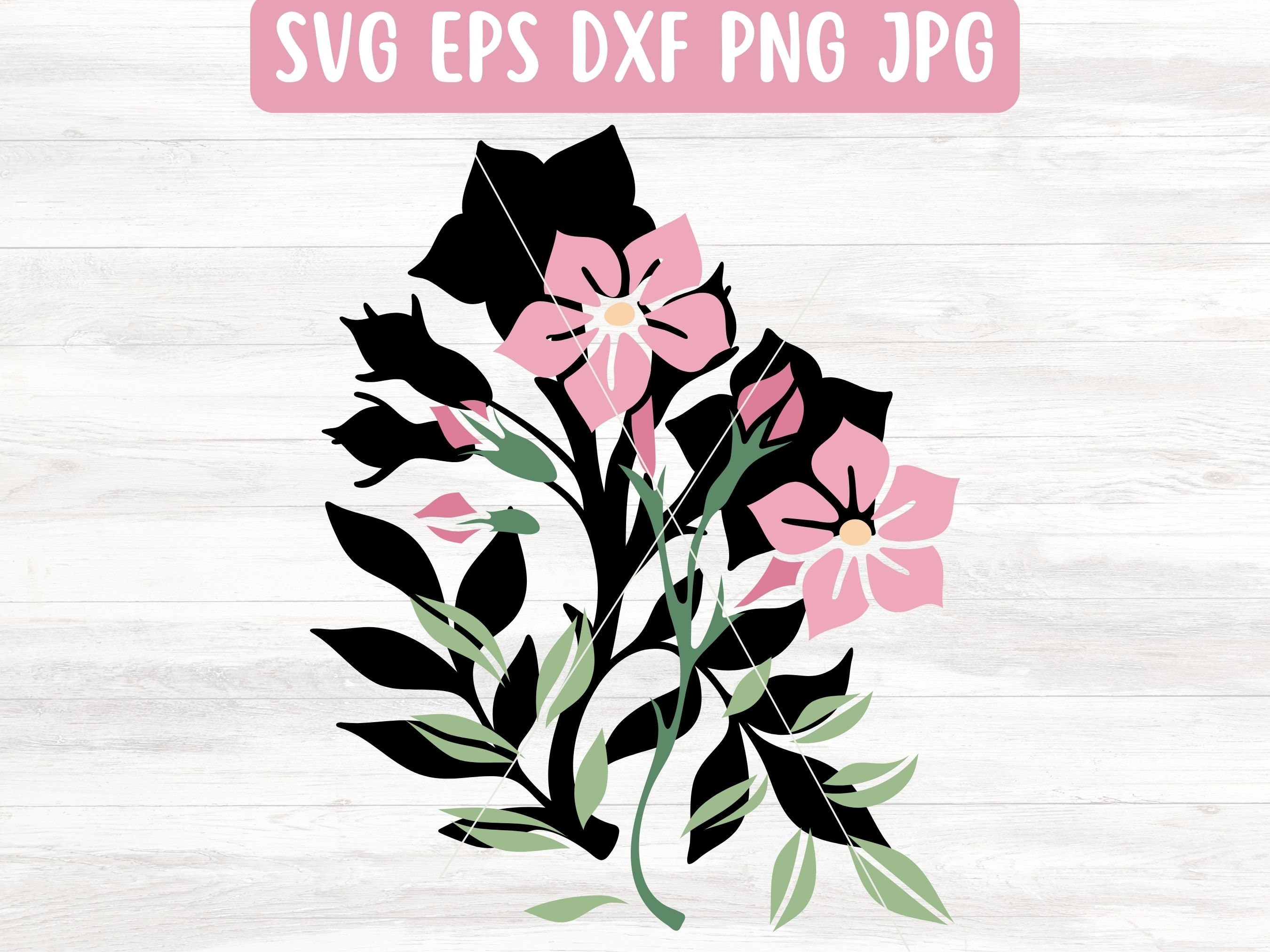 Flower Bouquet SVG File for Cricut, Layered Flower SVG File for ...