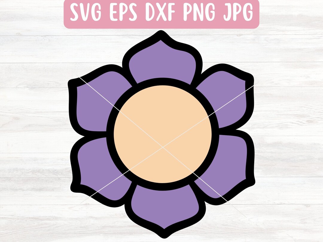 Simple Flower SVG File for Cricut, Layered Flower SVG for Silhouette ...