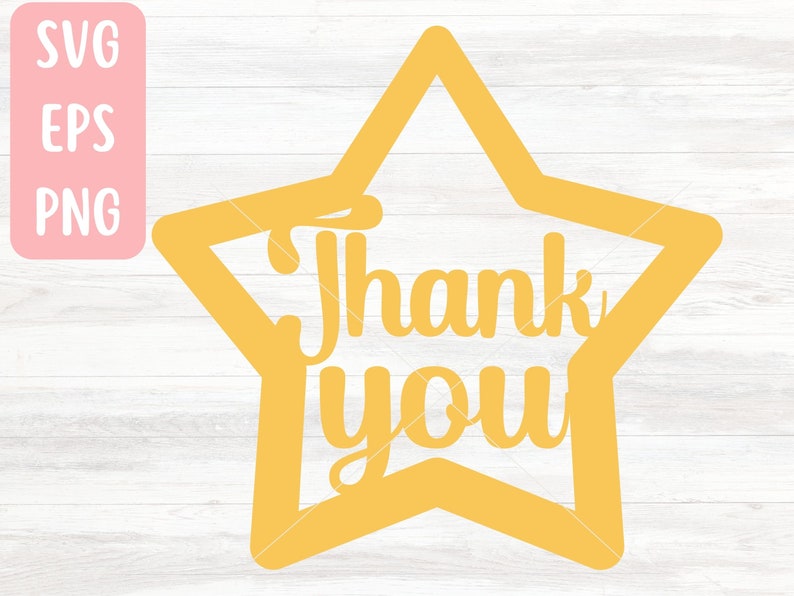 Thank You SVG File for Cricut Cake Topper SVG for Cardstock - Etsy