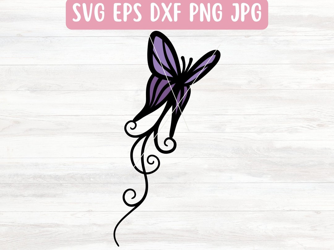 Flying Butterfly SVG File for Cricut, Cute Butterfly SVG for Silhouette ...