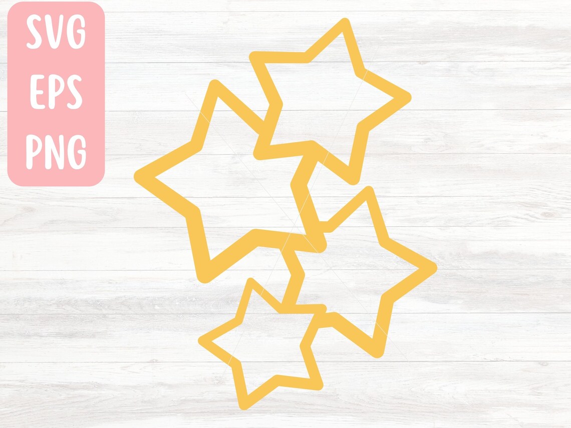 Stars SVG File for Cricut Star Outline SVG Design Star - Etsy Canada
