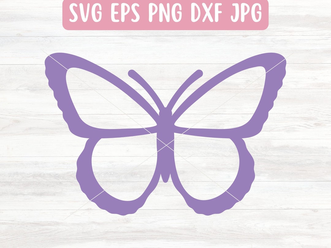 Simple Butterfly SVG File for Cricut, Butterfly Outline SVG for ...