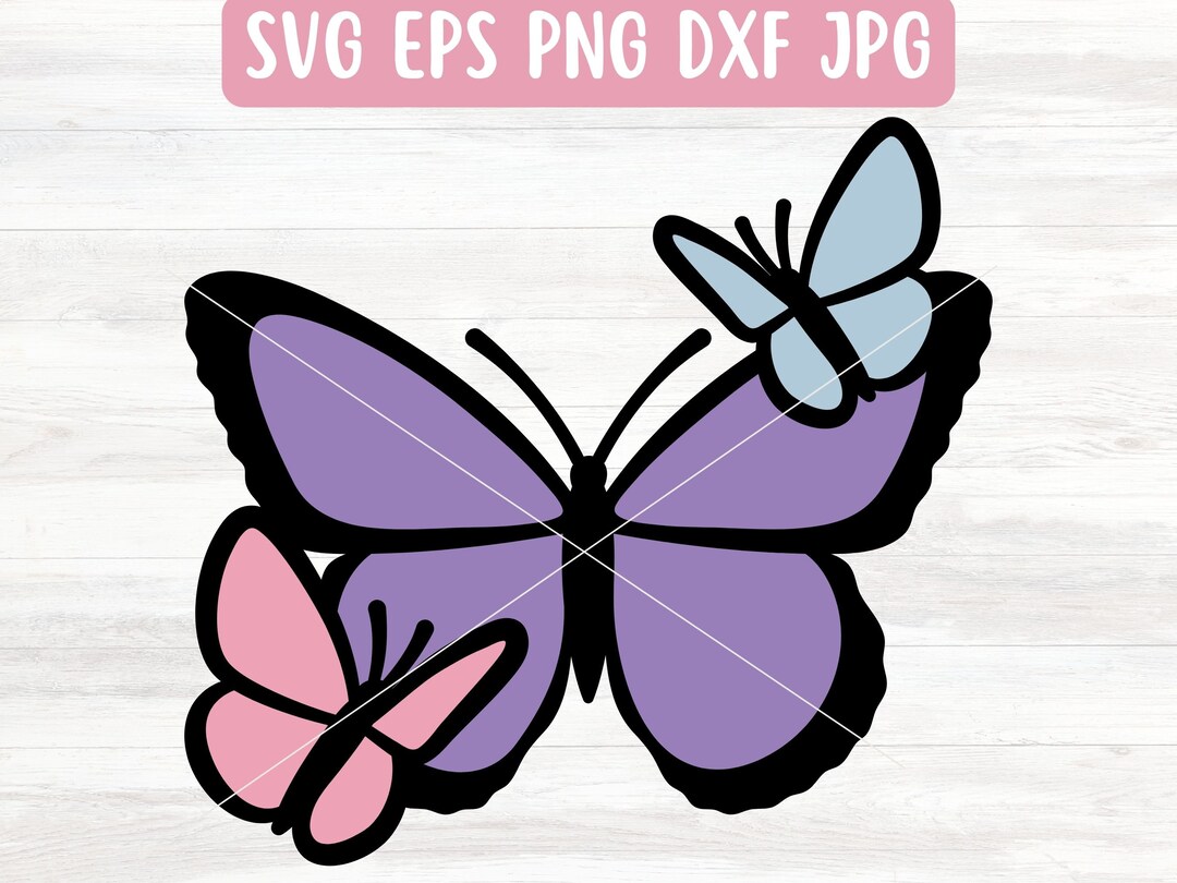 Simple Butterfly SVG File for Cricut, Layered Butterfly SVG for ...