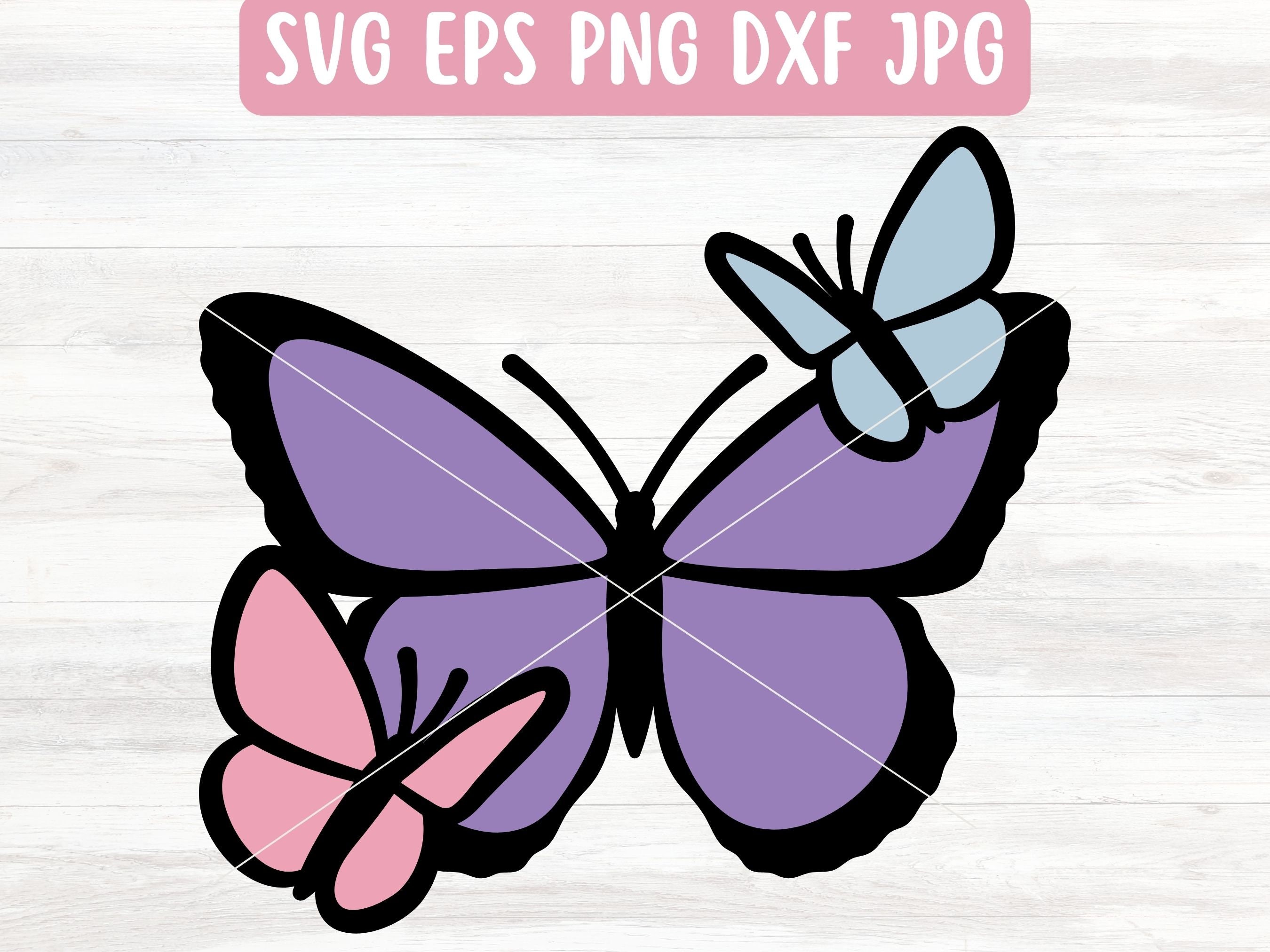 Simple Butterfly SVG File for Cricut, Layered Butterfly SVG for ...