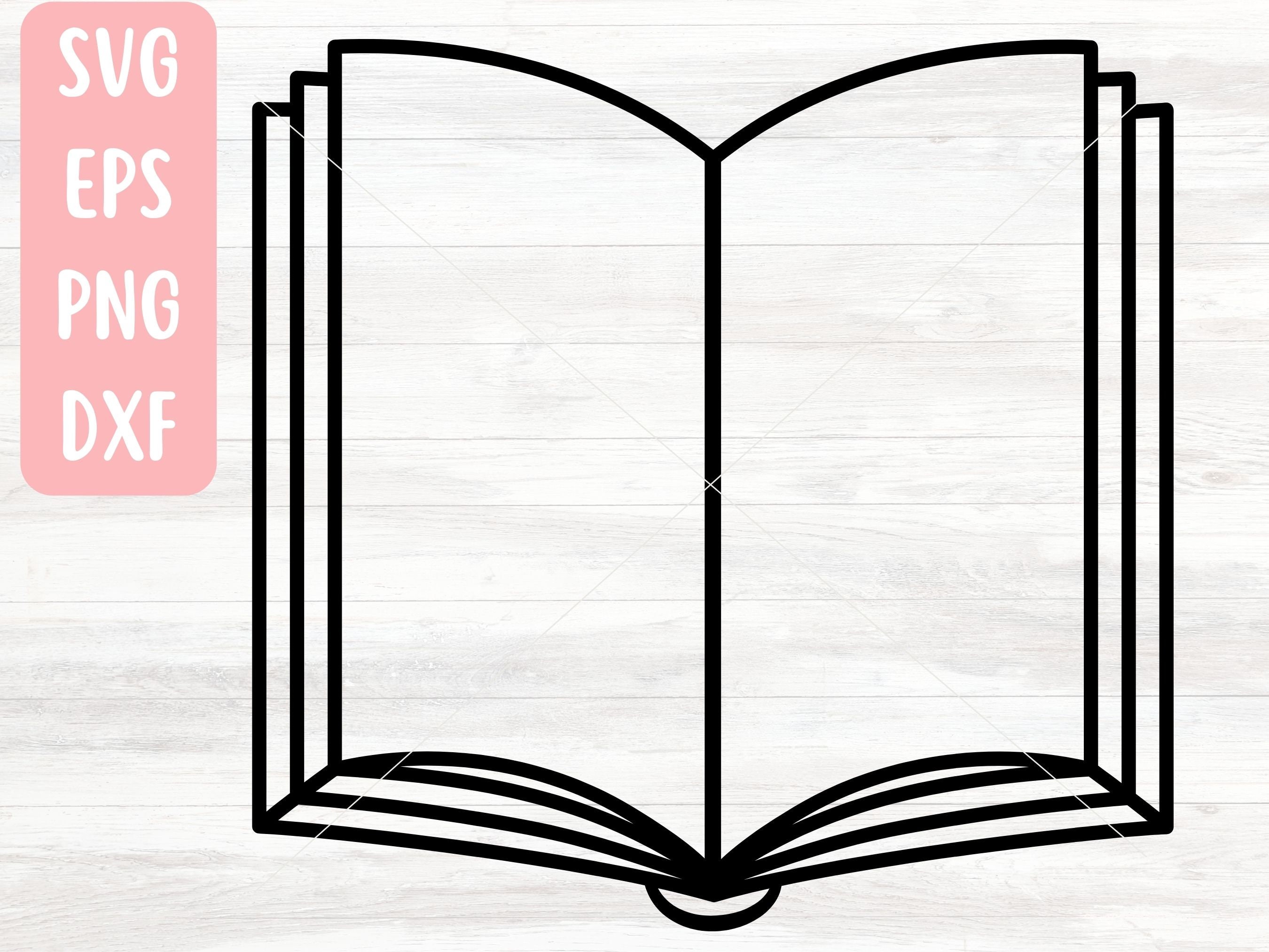 Open Book SVG File for Cricut Book Bag SVG Vector Librarian - Etsy Canada