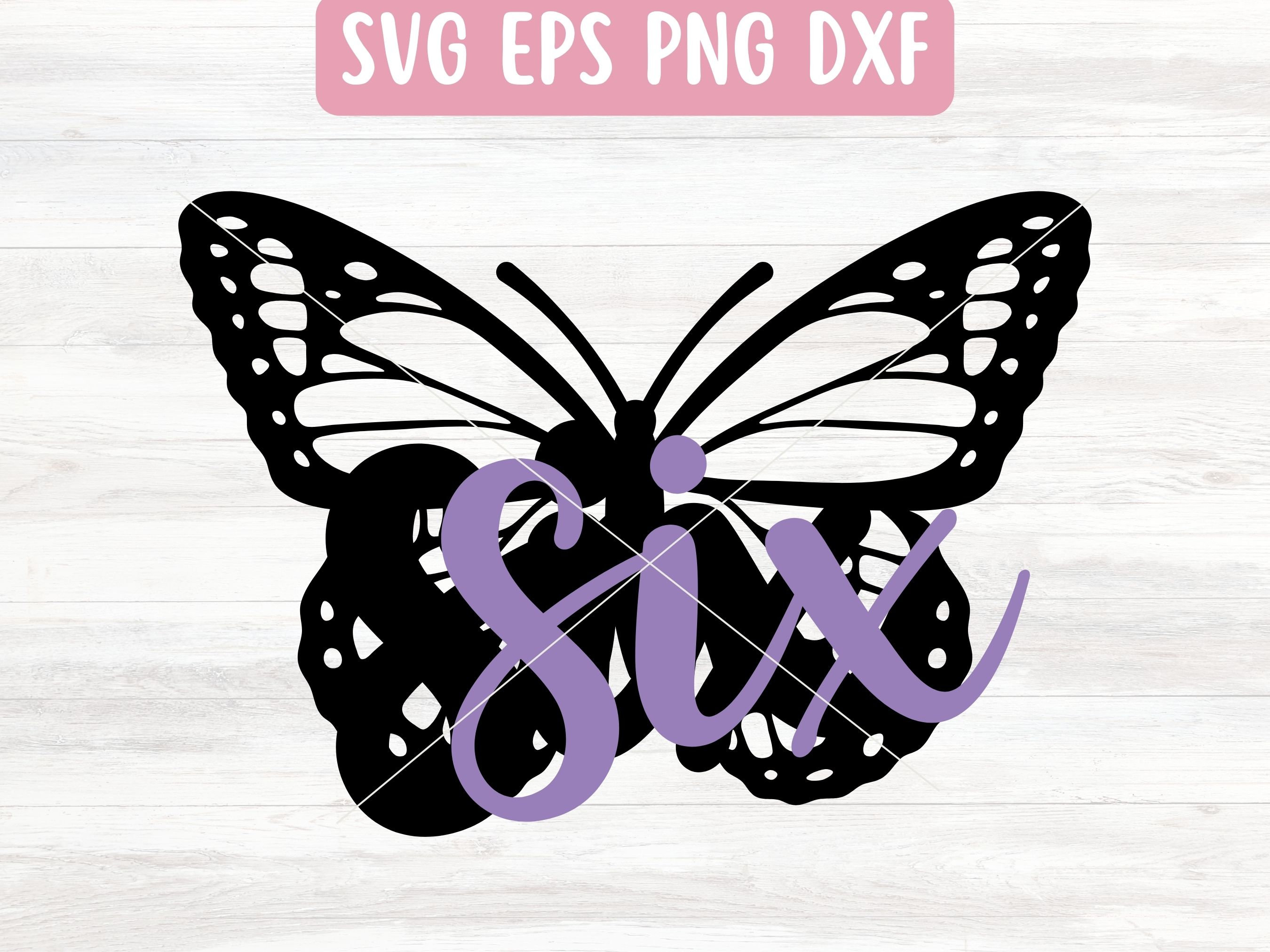 6th Birthday Girl SVG File for Cricut, Number 6 SVG Shirt Design ...