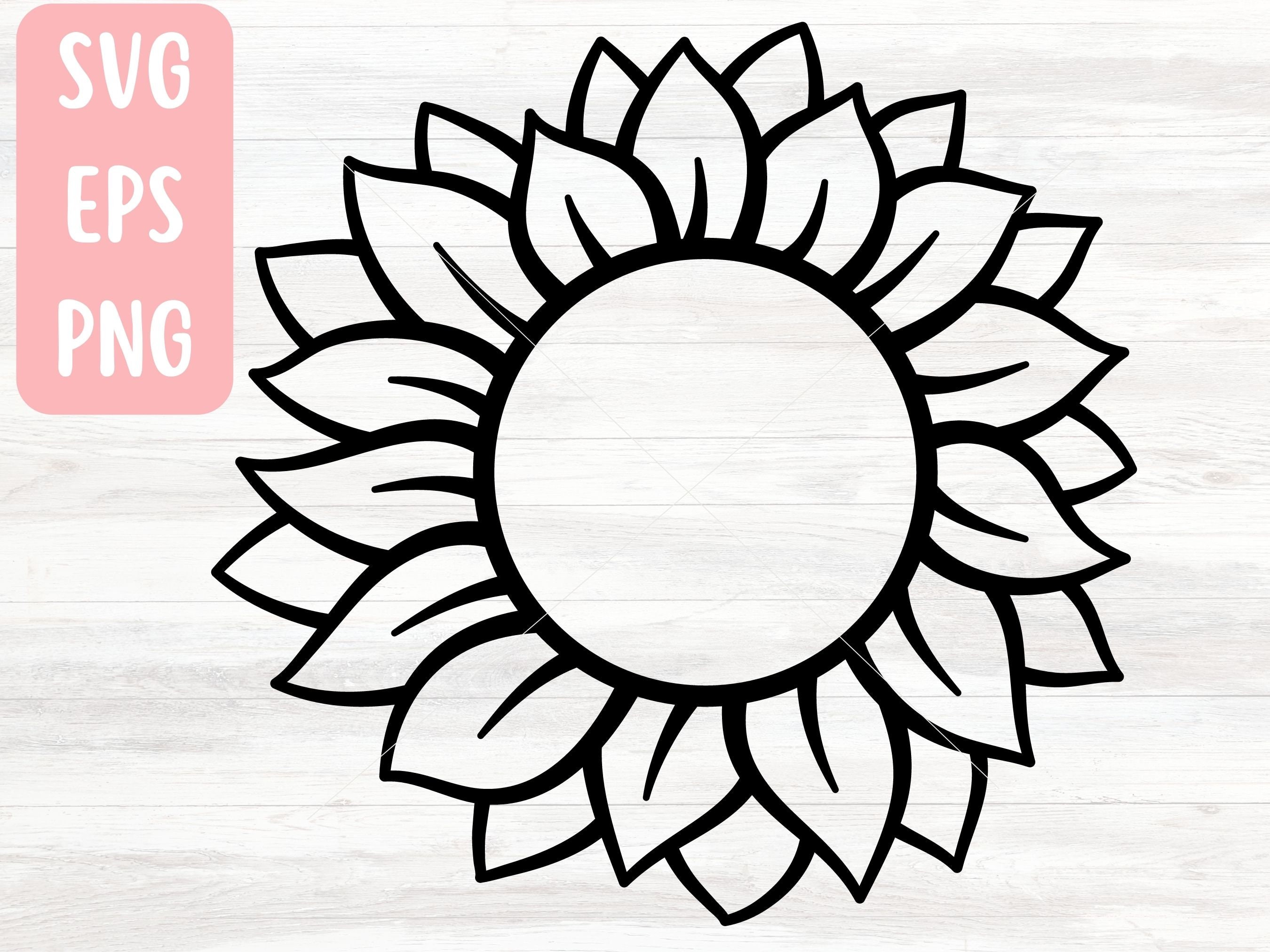 Simple Sunflower SVG File for Cricut Hand Drawn Flower Svg - Etsy