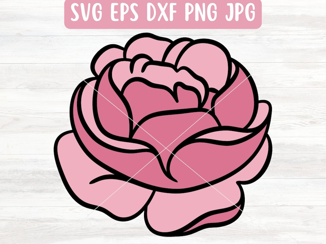 Simple Rose SVG File for Cricut, June Birth Flower SVG for Silhouette ...