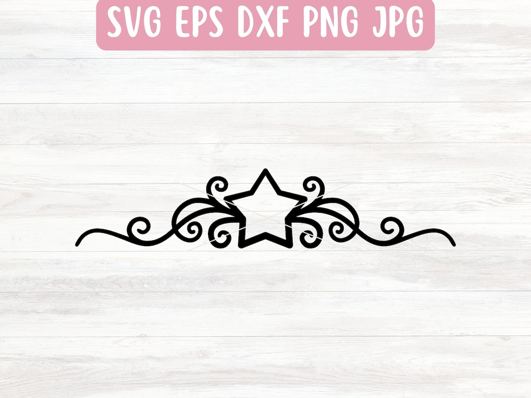 Swirl Border SVG File for Cricut, Text Divider SVG for Silhouette ...