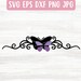 Butterfly Border SVG File for Cricut, Text Divider SVG for Silhouette ...