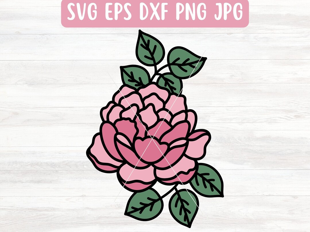 Simple Rose SVG File for Cricut, June Birth Flower SVG for Silhouette ...