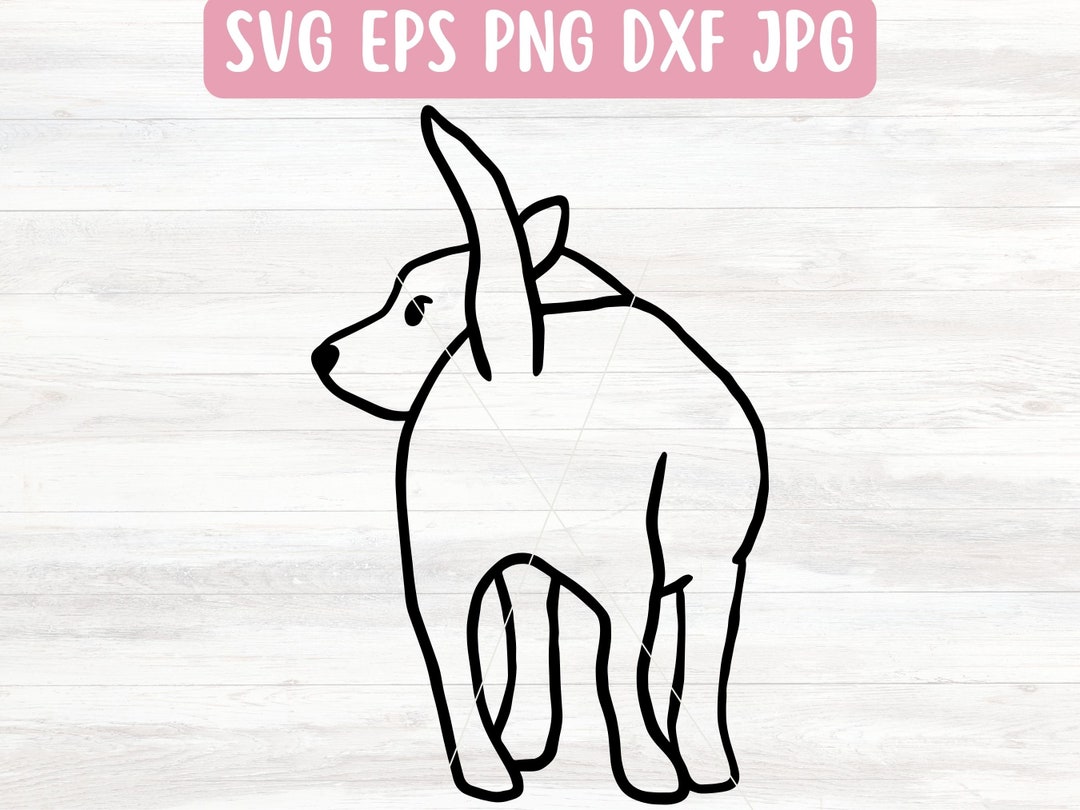 Funny Dog SVG File for Cricut, Dog Outline SVG for Silhouette, Dog ...