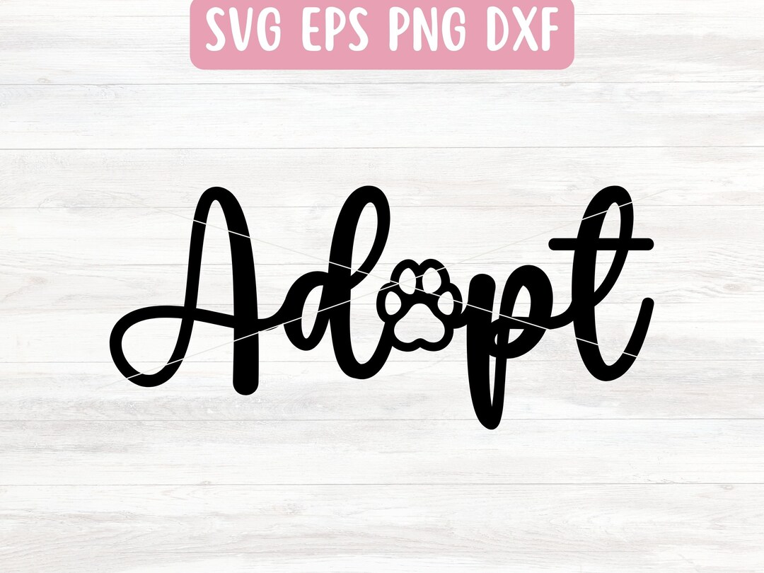 Rescue Dog SVG File for Cricut, Adoption Svg, Dog Saying SVG Vector ...