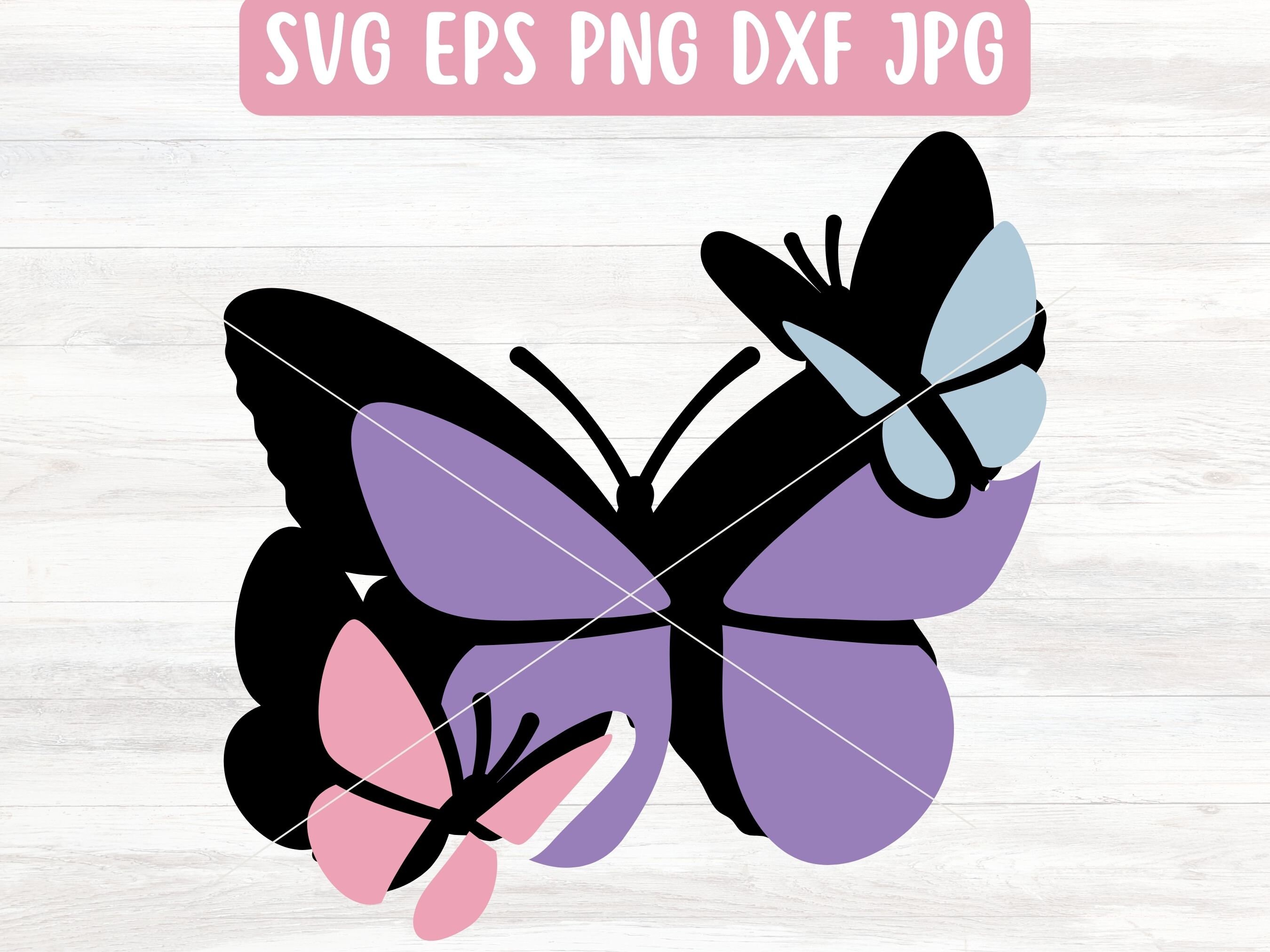 Simple Butterfly SVG File for Cricut, Layered Butterfly SVG for ...