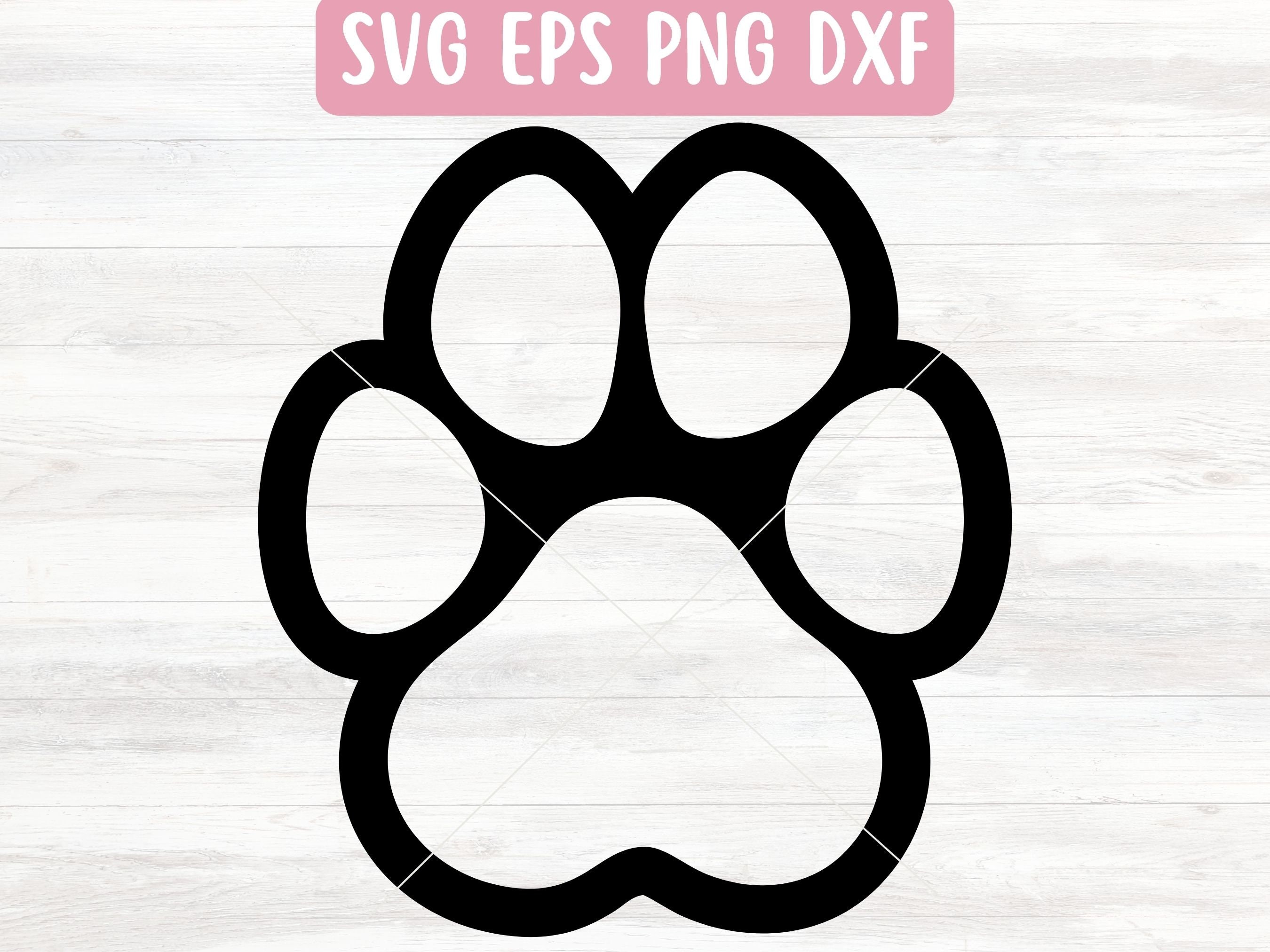 Paw Print Outline SVG File for Cricut, Dog Paw PNG, Car Decal Svg for ...