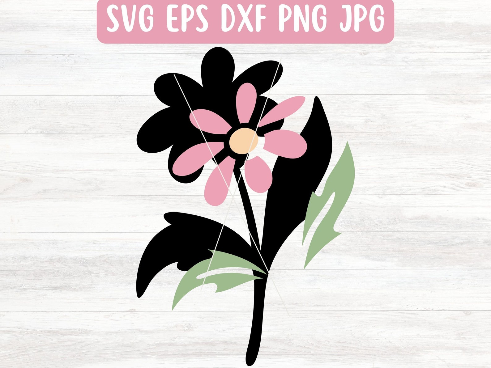 Simple Flower SVG File for Cricut, Layered Flower SVG for Silhouette ...