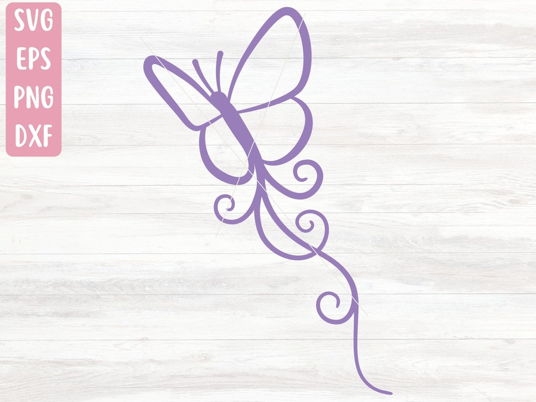 Flying Butterfly SVG File for Cricut, Cute Butterfly SVG for Silhouette ...