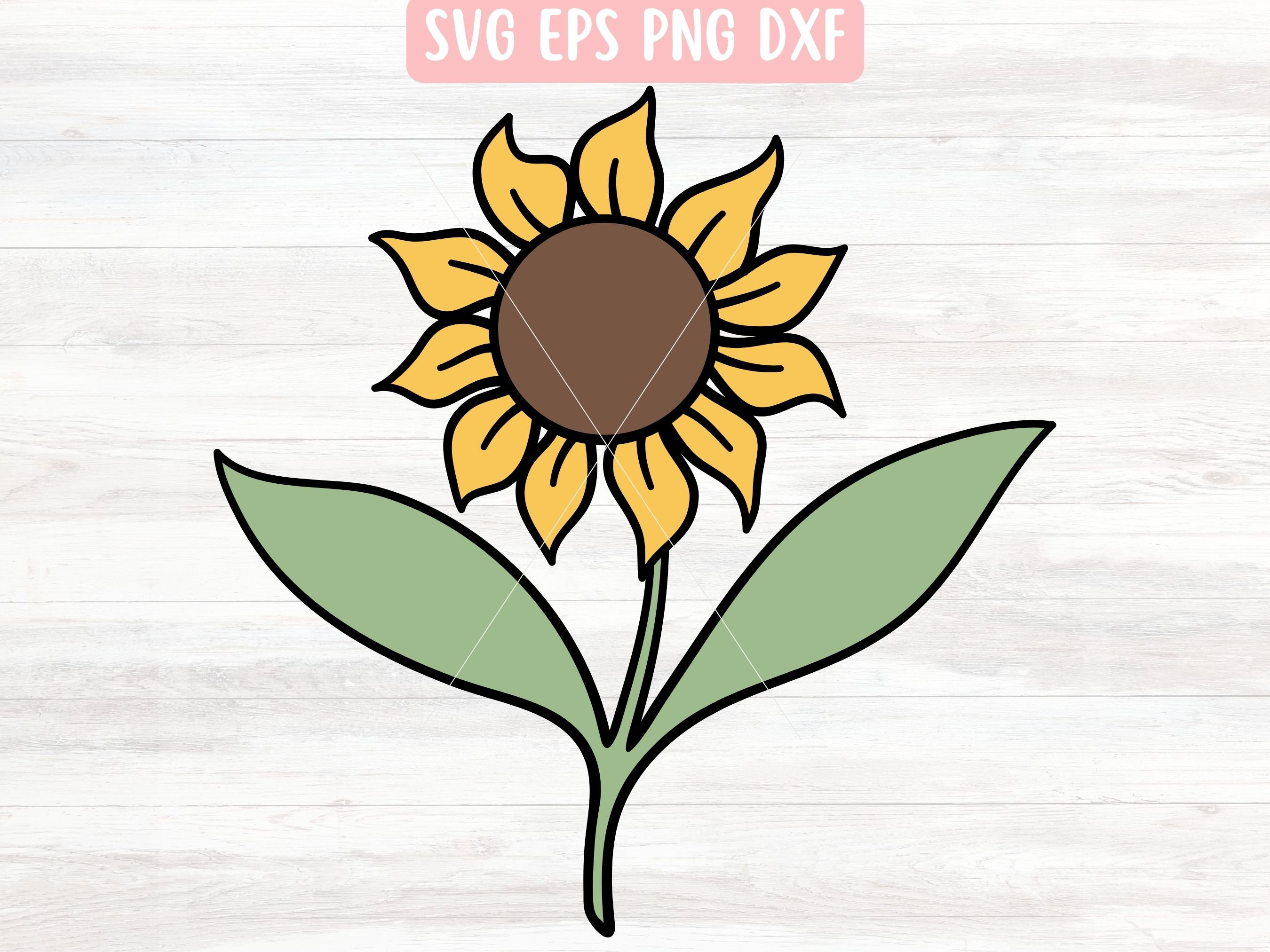 Sunflower Bouquet SVG File for Cricut, Layered Sunflower SVG Vector ...