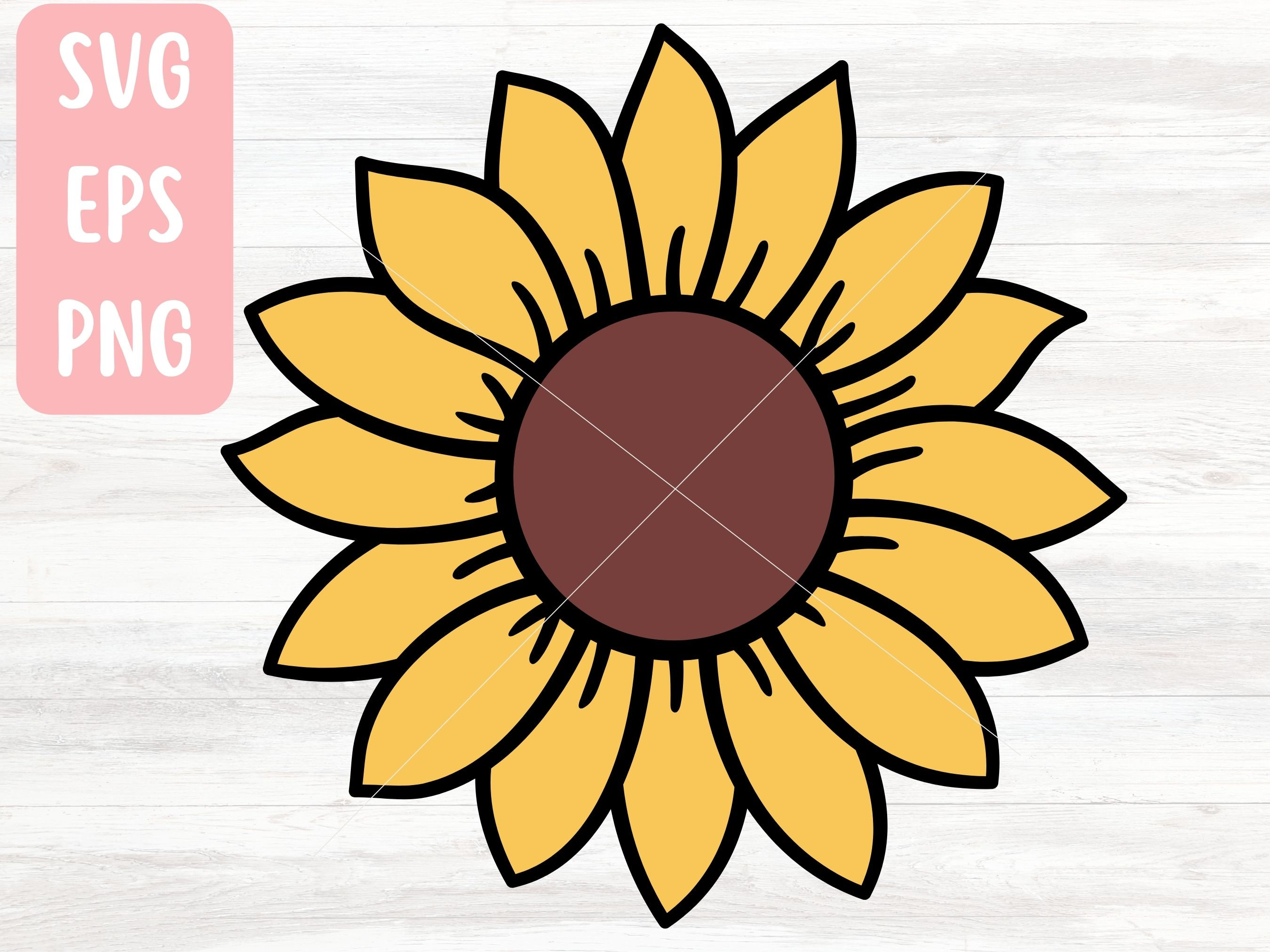Simple Sunflower SVG File for Cricut Layered Sunflower SVG - Etsy