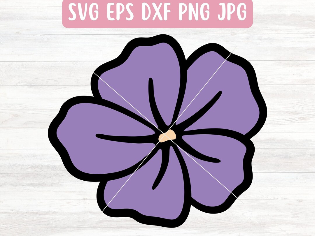 Simple Flower SVG File for Cricut, Layered Flower SVG for Silhouette ...