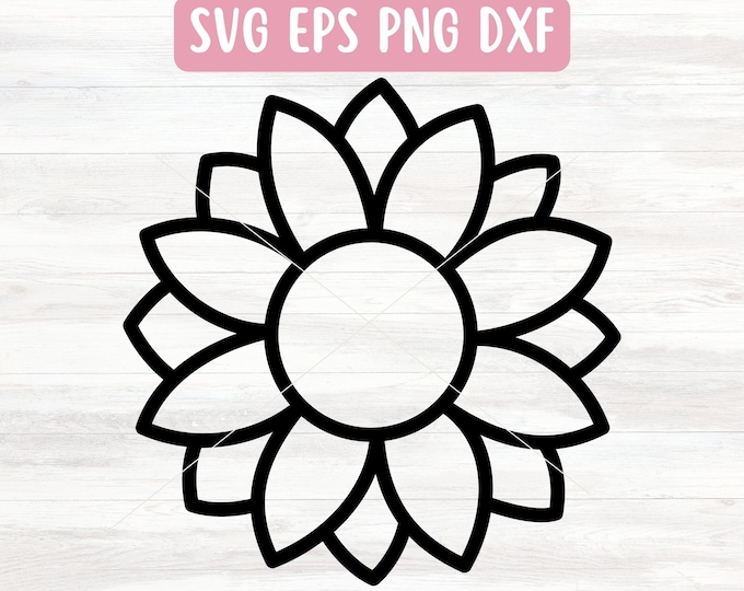 Retro Flower SVG File for Cricut, Layered Flower SVG for Silhouette ...