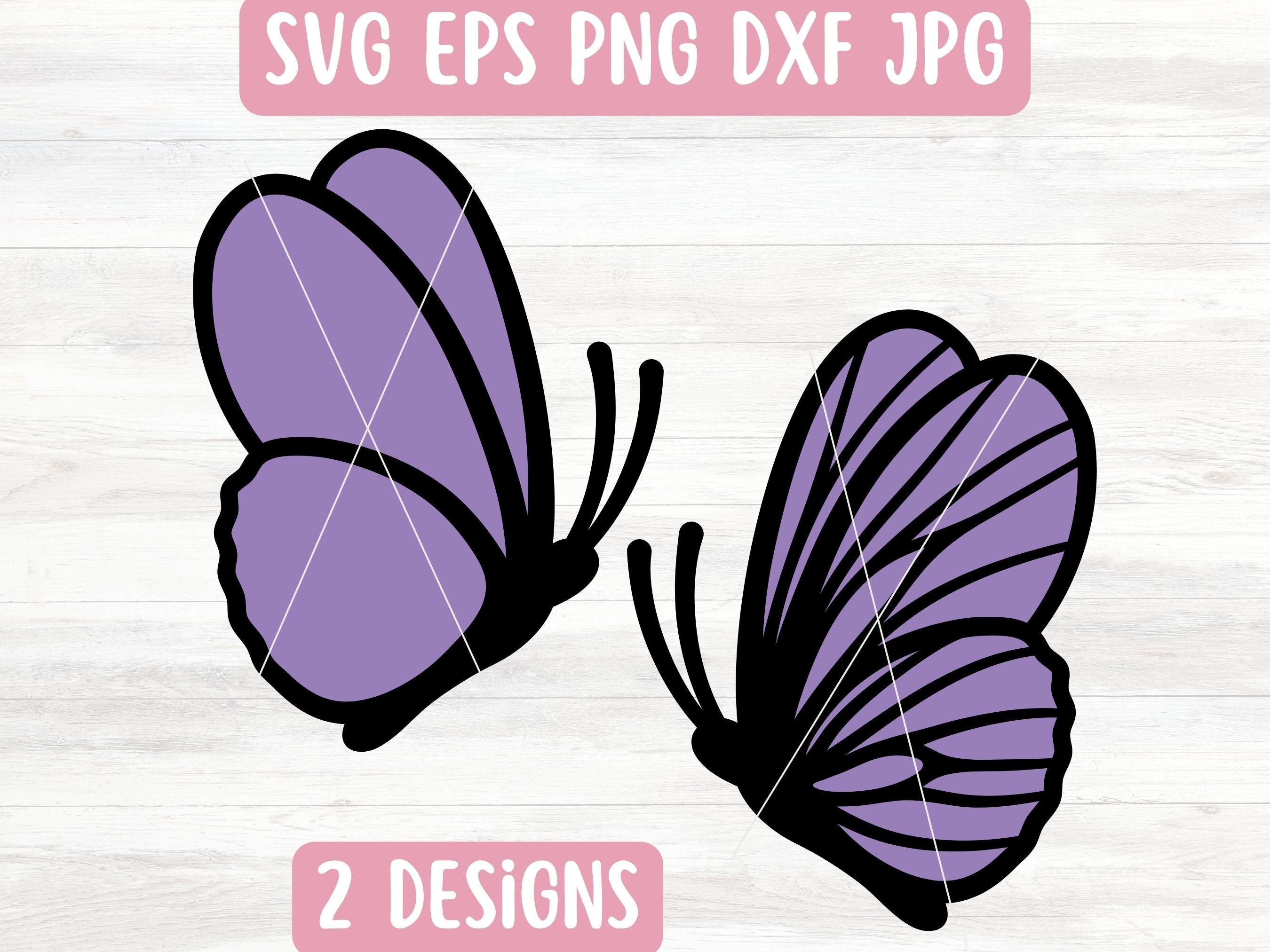 Side Butterfly SVG File for Cricut, Layered Butterfly SVG for ...