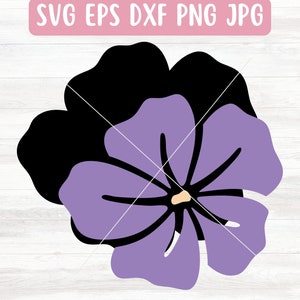 Simple Flower SVG File for Cricut, Layered Flower SVG for Silhouette ...