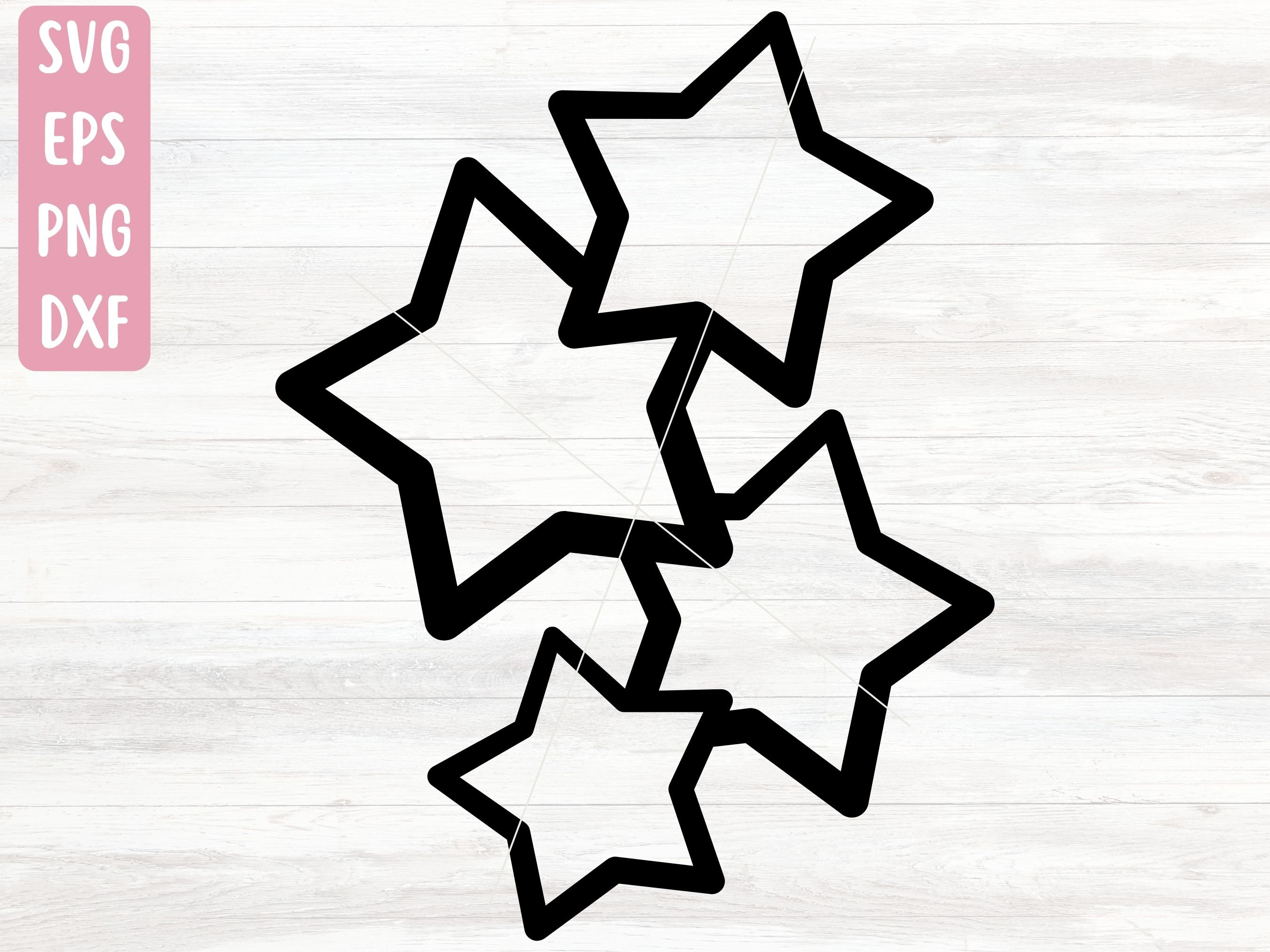 Stars SVG File for Cricut, Star Outline SVG Design, Star Cluster SVG ...