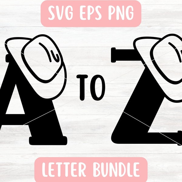 Cowboy Hat Letters - Etsy