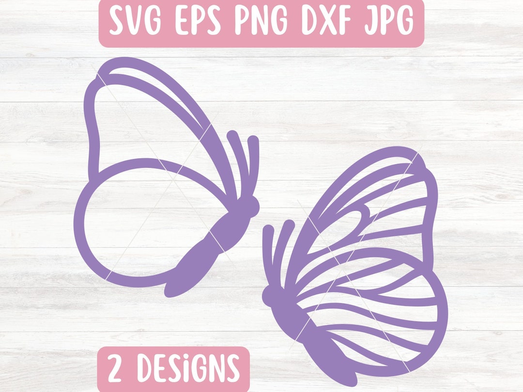 Side Butterfly SVG File for Cricut, Butterfly Outline SVG for ...
