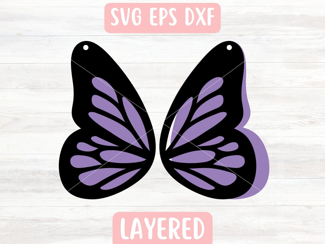 Monarch Butterfly Earring SVG File for Cricut, Layered Earring SVG for ...