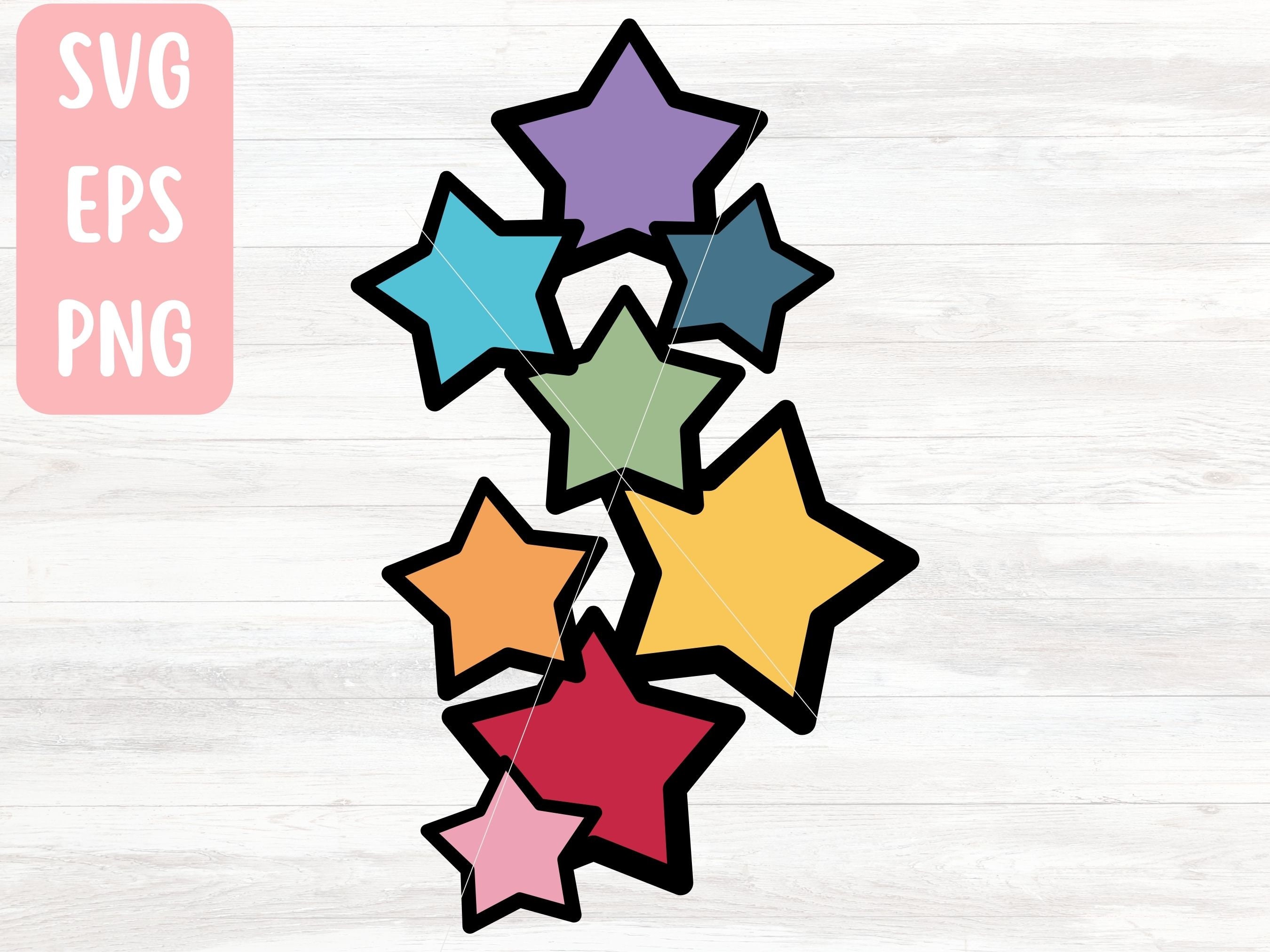 Layered Stars SVG File for Cricut Star Cluster SVG Digital - Etsy Canada