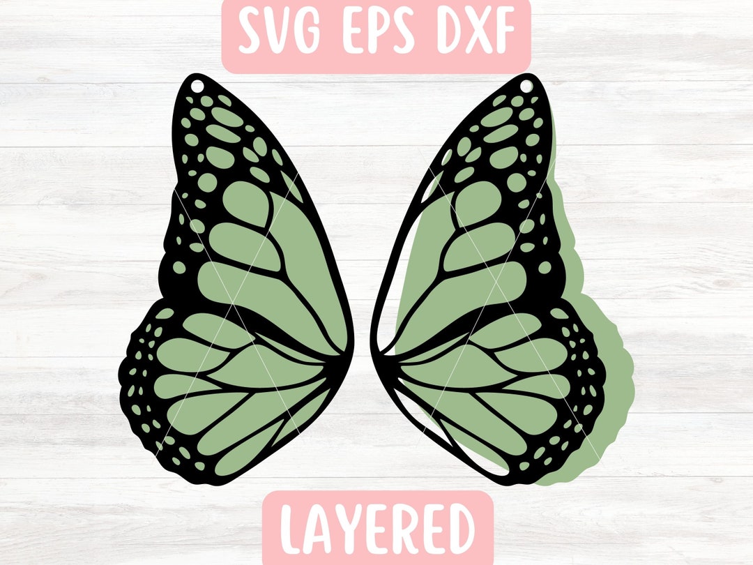 Monarch Butterfly Earring SVG File for Cricut, Layered Earring SVG for ...