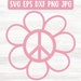 Peace Sign PNG, Groovy Peace Sign SVG Outline, Cricut Gift Idea for Her ...