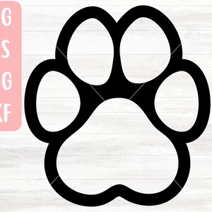Paw Print Outline SVG File for Cricut Dog Lover SVG Vector - Etsy Australia