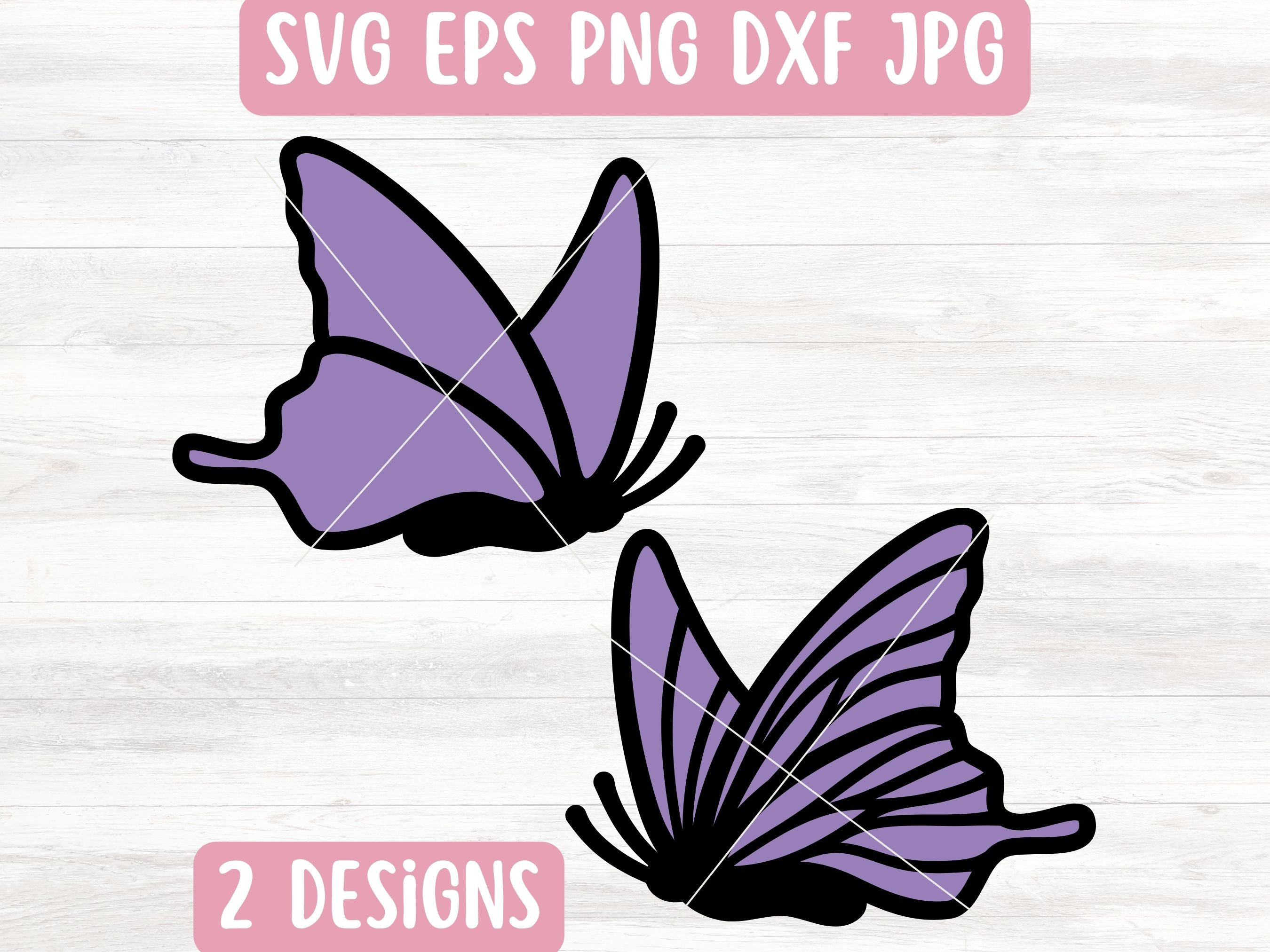 Side Butterfly SVG File for Cricut, Layered Butterfly SVG for ...