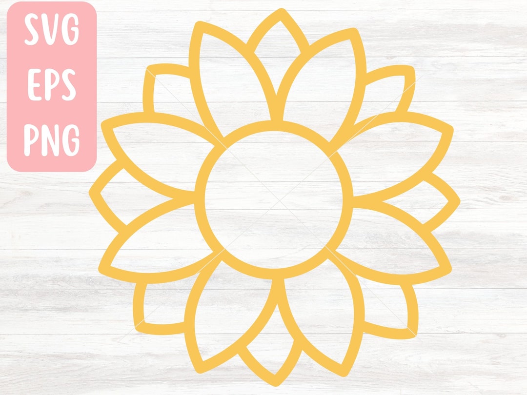 Buy Simple Sunflower SVG File for Cricut Hand Drawn Flower Svg Online ...