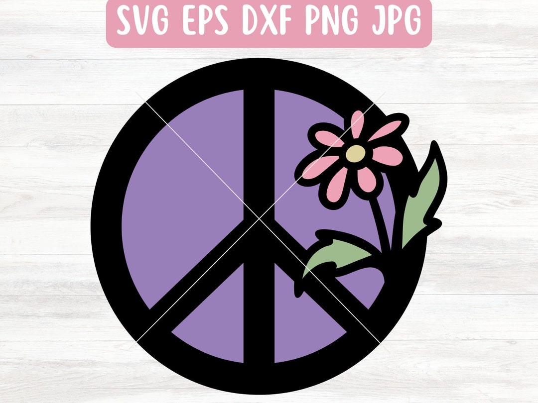 Peace Sign PNG, Groovy Peace Sign SVG Layered, Cricut Gift Idea for Her ...