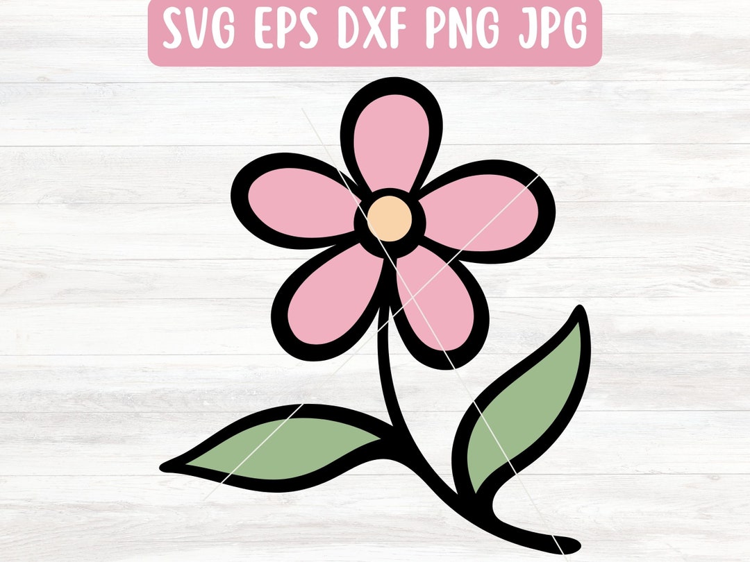 Simple Flower SVG File for Cricut, Layered Flower SVG for Silhouette ...
